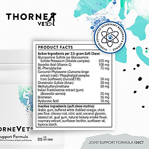 ThorneVET Joint Support Formula – Dog & Cat Joint Health Support, 120 Soft Chews