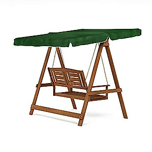 Furinno Tioman Hardwood Patio / Garden / Outdoor Porch Swing, Swing D, Natural