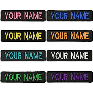 Embroidery Name Patches,2 Pieces Custom Personalized Military Tapes Tag Customized Logo ID for Multiple Clothing Bags Vest Jackets Work Shirts (Normal)