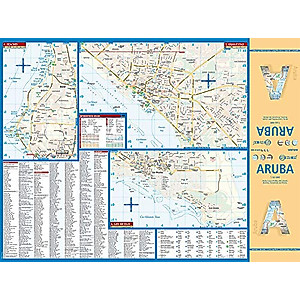 Laminated Aruba Map by Borch (English, Spanish, French, Italian and German Edition)