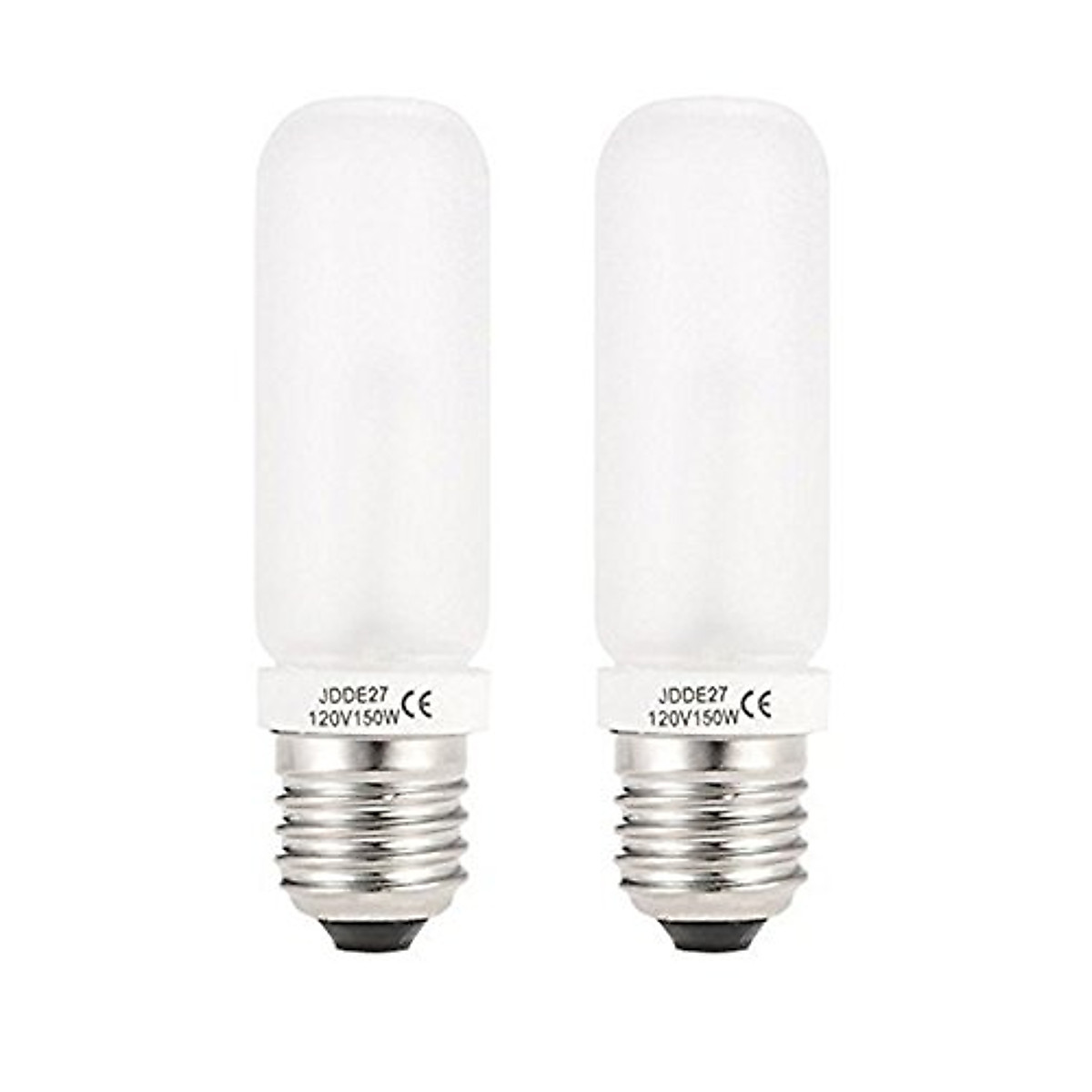 VSTAR 2 Pack JDD Type 150W 110-130V E26/E27 (Standard Edison Screw) Frosted Halogen Light Bulb, Replacement Modeling Bulb for Photo Studio Strobe Lighting (2 Pack)