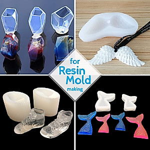 Silicone Mold Making Kit - Liquid Translucent Silicone Rubber for Silicone Molds Making - Easy 1:1 Mixing Ratio Silicone for DIY Resin Molds, Casting, Jewelry Making, Manual Making, Crafts (22 oz.)