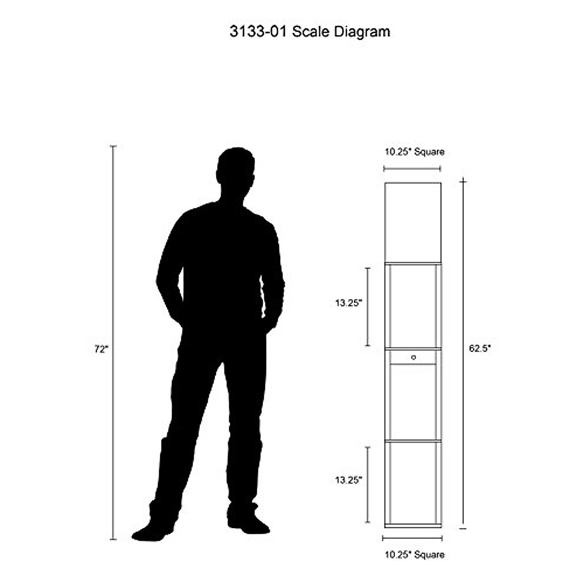 Adesso Parker Floor Lamp – Tall Lighting Equipment with 3 Storage Shelves and 1 Drawer. MDF Made, Smart Switch Compatible. Tools and Home Improvement