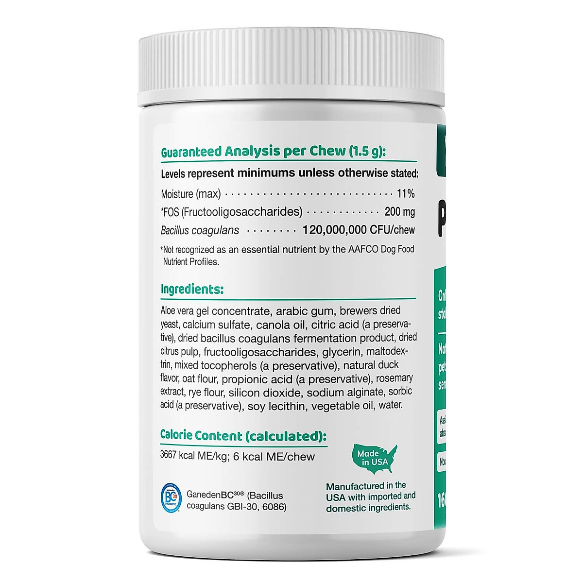 Wellnergy Daily Probiotic & Prebiotics Soft Chew for Dogs & Cats - Digestive Support for Diarrhea, Constipation, Upset Stomach, Indigestion & Gas - Helps Digestion, Allergy Skin & Immune Health 160ct