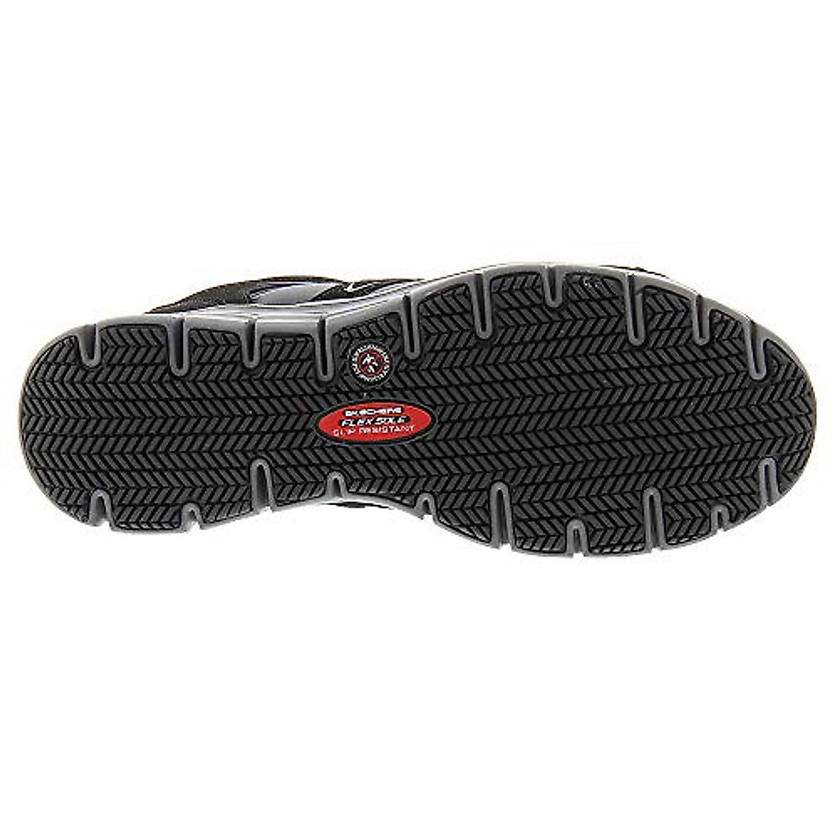 Skechers Men's Synergy Ekron Food Service Shoe, Black/Charcoal, 12 W US