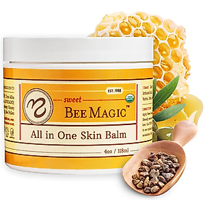 Sweet Bee Naturals - All-in-One Skin Balm & Ointment for Face & Body, Multipurpose Moisturizer for Dry Skin, Burns, & Irritation, Bee Magic Skin Care Essentials -1 Jar (4oz)