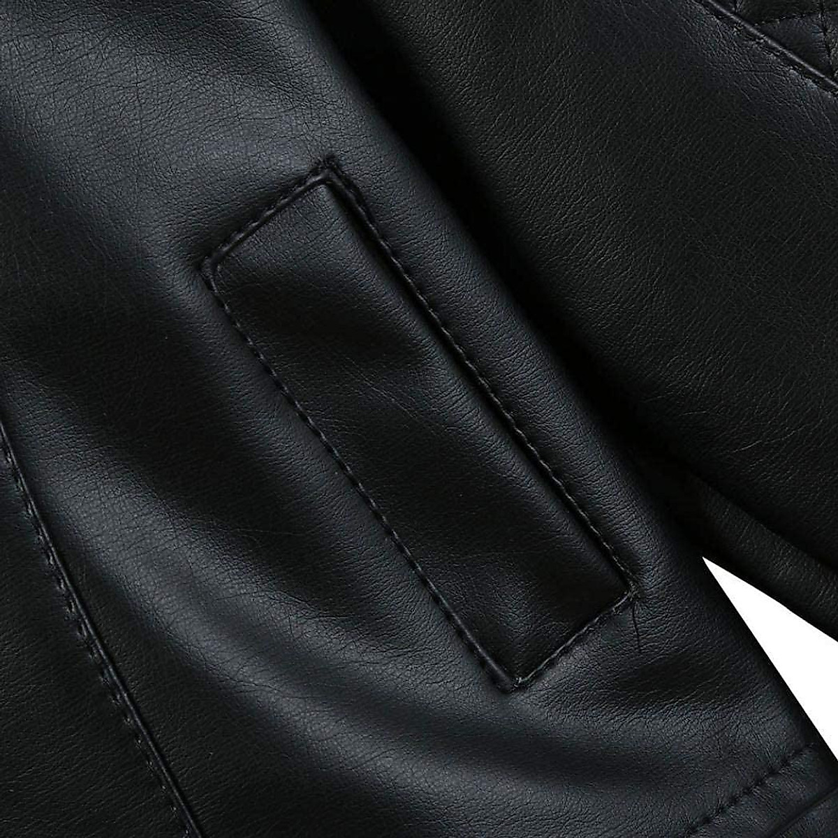 GLIGLITTR Toddler Baby Boy Girl Motorcycle Faux Leather Jackets Coat Winter Outwear for 1-6Y (Black, 2-3T(Size 90)