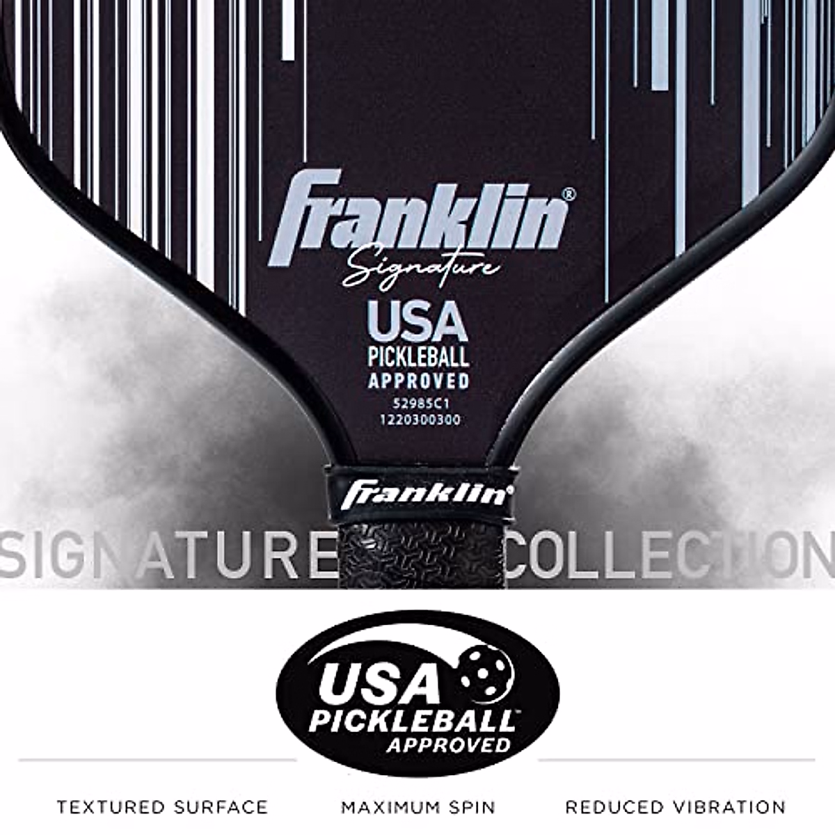 Franklin Sports Pro Pickleball Paddle - Pro Tournament Pickleball Paddle with MaxGrit Technology - Signature Series Signature Pickleball Paddle 16mm - Black