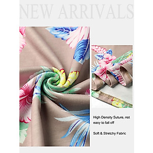 ZXZY Womens Hawaiian Shirt Vintage Leaf Floral Printed Tropical Tops V Neck Puff Long Sleeves Shirts Coffee