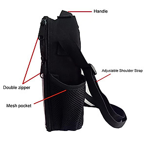 AFPANQZ Heat Insulated Lunch Bag Reusable Large Capacity Food Storage Tote Bags with Adjustable Strap Lunch Box Cool Wolf Food Lunch Bags