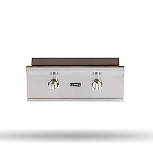 Coyote 30-in. Flat Top Grill, Built In 2-Burner Propane Gas Grill, 17,000 BTUs - C1FTG30LP