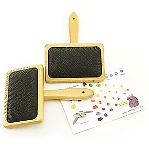 Woolbuddy Wool Carders Large, Hand Carders for Wool, 2 pcs Needle Felting Tools, Slicker Brush for Dogs, Spinning and Weaving, Carding Brushes for Needle Felting Wool