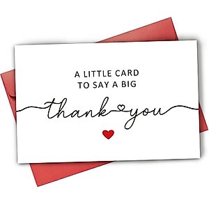 Gevinna Funny Thank You Card for Friends Family, Appreciation Card for Him Her, Thank You Gift for Teacher Boss, A Little Card To Say A Big Thank You