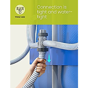 SUMMERBUDDY Split Swimming Pool Hose Plunger Valve, 2 in 1 Hose Plunger Valve Swimming Pool Part for Filter Circulation System