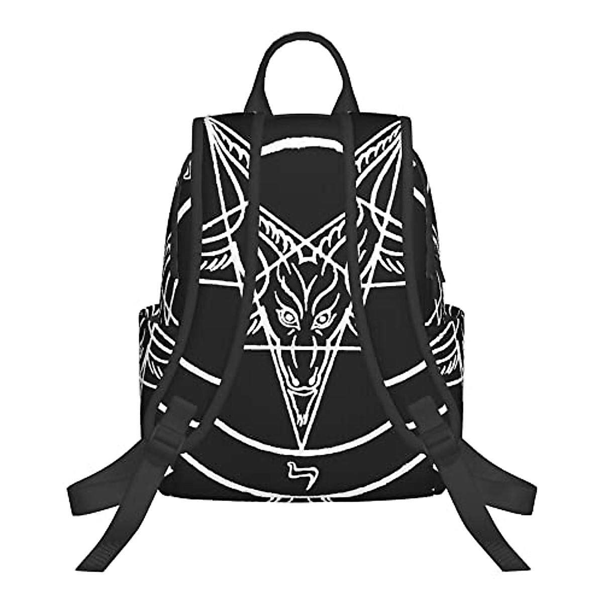 SWEET TANG Azazel Storm Goat Pentagram Satanic Logo black Backpack Students Bookbag Outdoor Daypack with Adjustable Shoulder Straps Multipurpose Backpack