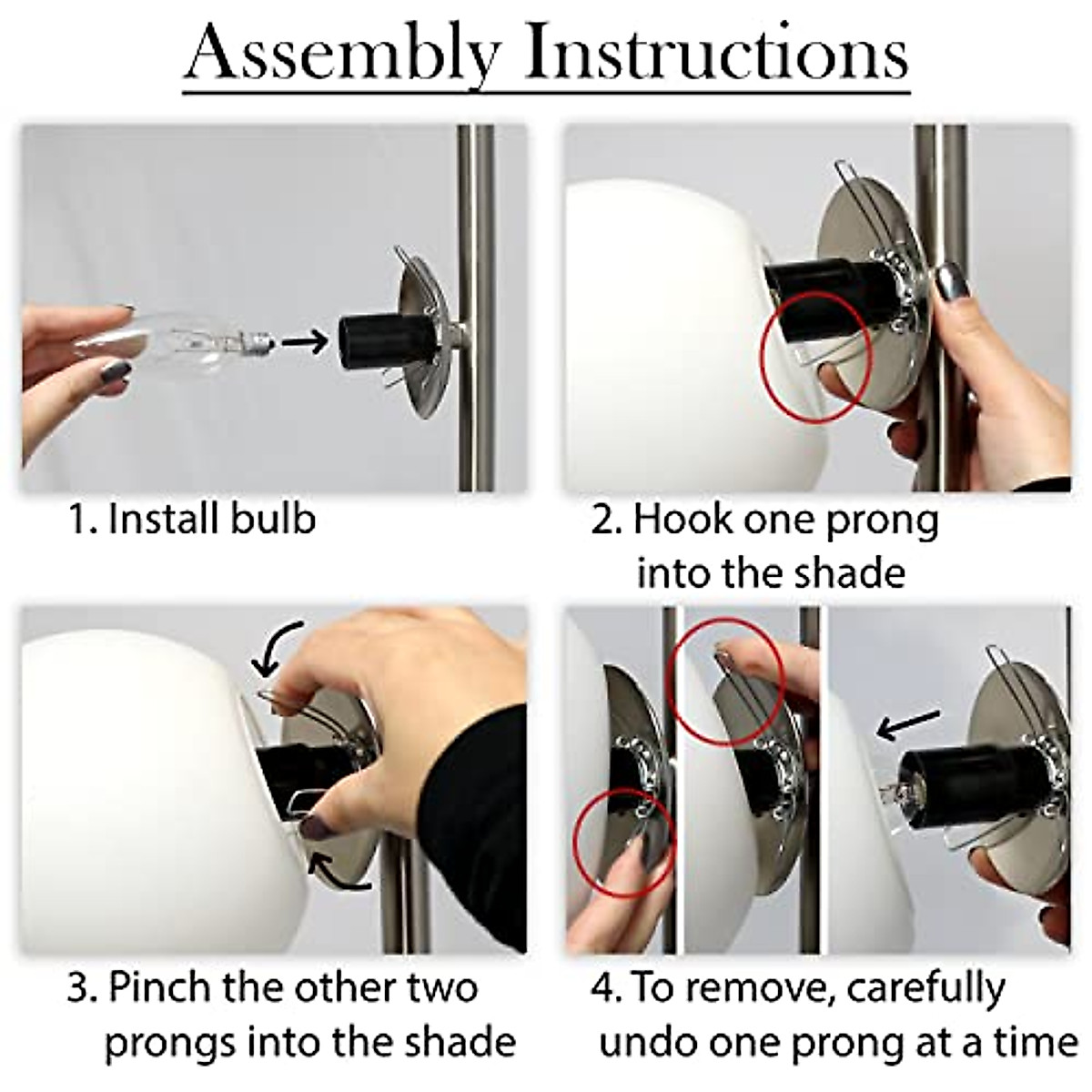 Simple Designs LF1044-BSN 66" Tall Mid Century Modern Standing Tree Floor Lamp w Dual White Glass Globe Shade for Study, Living Room, Bedroom, Entryway, Brushed Nickel