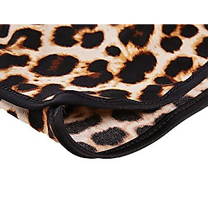 Kafeimali Women's Fashion Summer Leopard Beach Shorts Casual Short Pants (M)