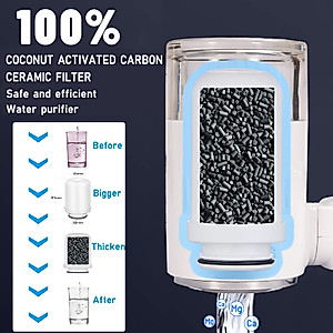 XNTONG - Water Purifier for Faucet, Tap Water Purifier with Activated Carbon, Home, Kitchen Faucet Water Filter, Water Filter for Faucet Reduces Lead, Chlorine, Sand, Heavy Metals etc pollutants