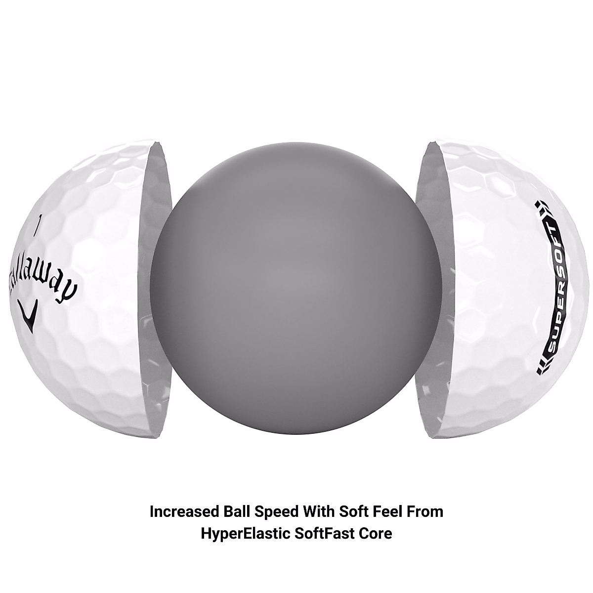 Callaway Golf Supersoft Golf Balls (2023 Version, White)