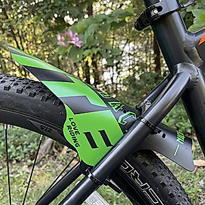 NICEDACK Mudguards Mountain Bike, 2 Pieces Mudguards Fit 20-29 Inch MTB Mudguard Front and Rear Compatible Bicycle Splash Guard (Green)