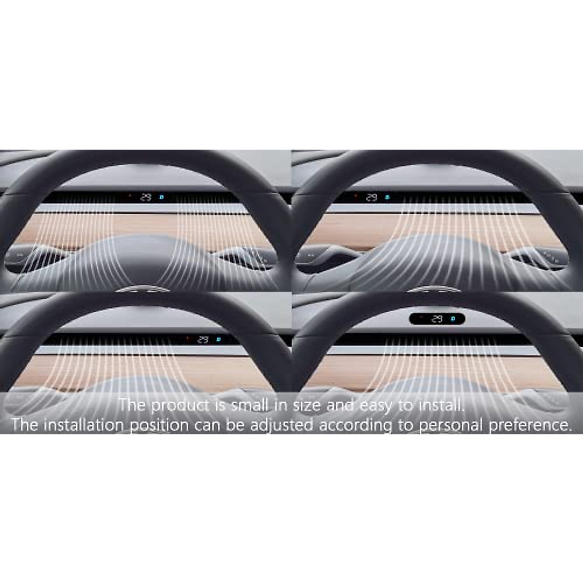 VERKOKAPPA Tesla Heads up Display Mini HUD Model 3/Y 2019-2023 Embedded Design LED Speedometer Display Speed