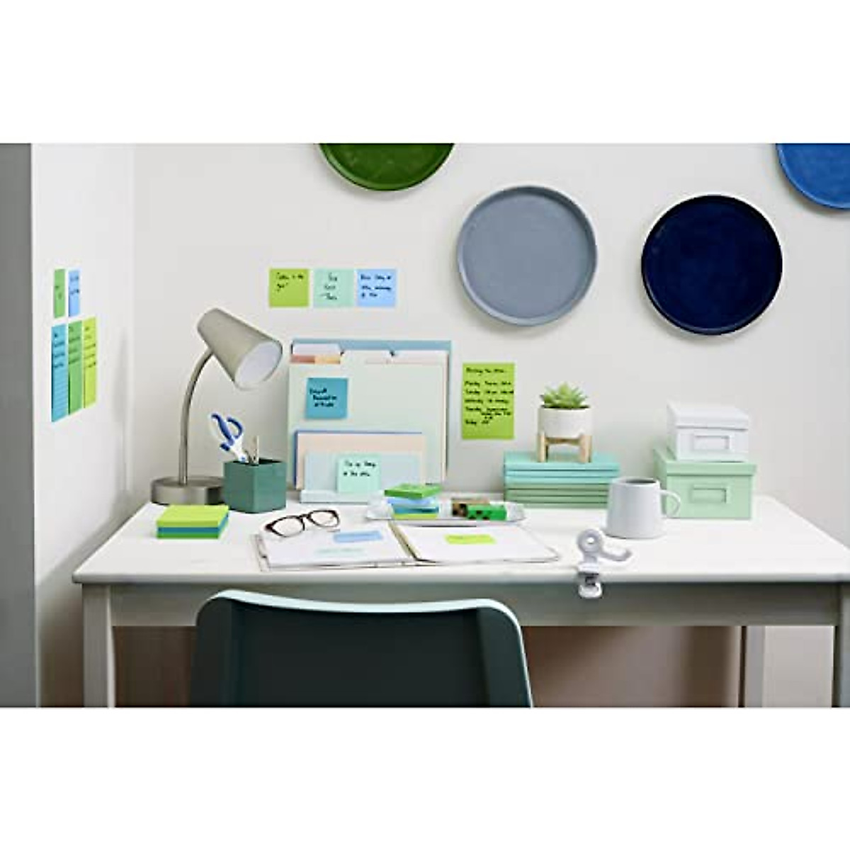 Post-it Super Sticky Recycled Notes, 3x3 in, 5 Pads, 2x the Sticking Power, Poptimistic, Bright Colors, 30% Recycled Paper (654-5SST)