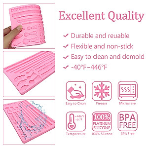 Hemp Rope Fondant Molds, Macrame Tassel Cake Decorating Silicone Molds, Kitchen Candy Chocolate Baking Tools for Cookie Mousse Cupcake Desserts, Epoxy Crafts, Modeling Clay, Candle Decoration, Soap