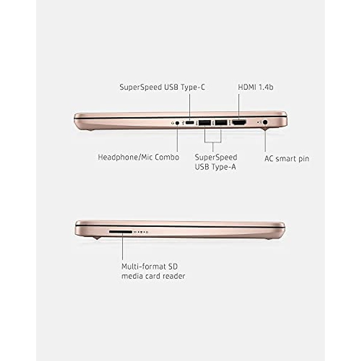 HP Stream 14inch HD Touchscreen Display, Intel Celeron N4020 Dual-Core Processor,4GB DDR4 Memory,192GB Storage(64GB eMMC+128GB Card),WiFi,Webcam,1-Year Microsoft 365, Win 10 S, Rose Gold | TGCD bundle