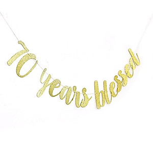 70 Years Blessed Banner - 70th Birthday Banner,70th Birthday Banner Party Decorations,70th Anniversary Banner,70 Birthday Banner Sign…