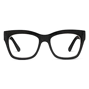 Peepers by PeeperSpecs Oprah's Favorite Women's Shine On Square Blue Light Blocking Reading Glasses - Black +2.00