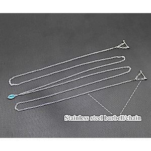 WOSEXYMEN Nipple Chains Pierced Necklace 14G Barbells Nipple Rings Drizzle Dangle Body Piercing Jewelry-Drizzle