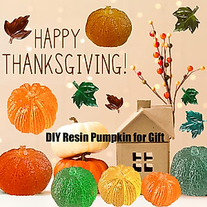 ZQYSING (4 Pack) Pumpkin Candle Molds, 3D Pumpkin Silicone Molds for Epoxy Resin Casting Thanksgiving Halloween DIY Art Gifts Home Decor