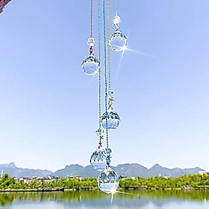 Crystals Ball Prisms Suncatcher Tree of Life Hanging Ornament Rainbow Maker for Home,Garden Decor
