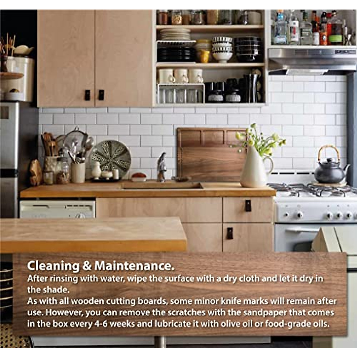 Bilikolik Large Walnut Wood Cutting Board for Kitchen (16x12x1.15) - Reversible Serving Tray - Walnut Cutting Board - Butcher Block - Meat, Vegetables, Fruits, Cheese