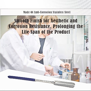 A2Z-VL004 Stainless Steel Micro Lab Scoop Half Rounded Spoon Spatula Sampler, with Vinyl Handle 6" (15.24 cm)