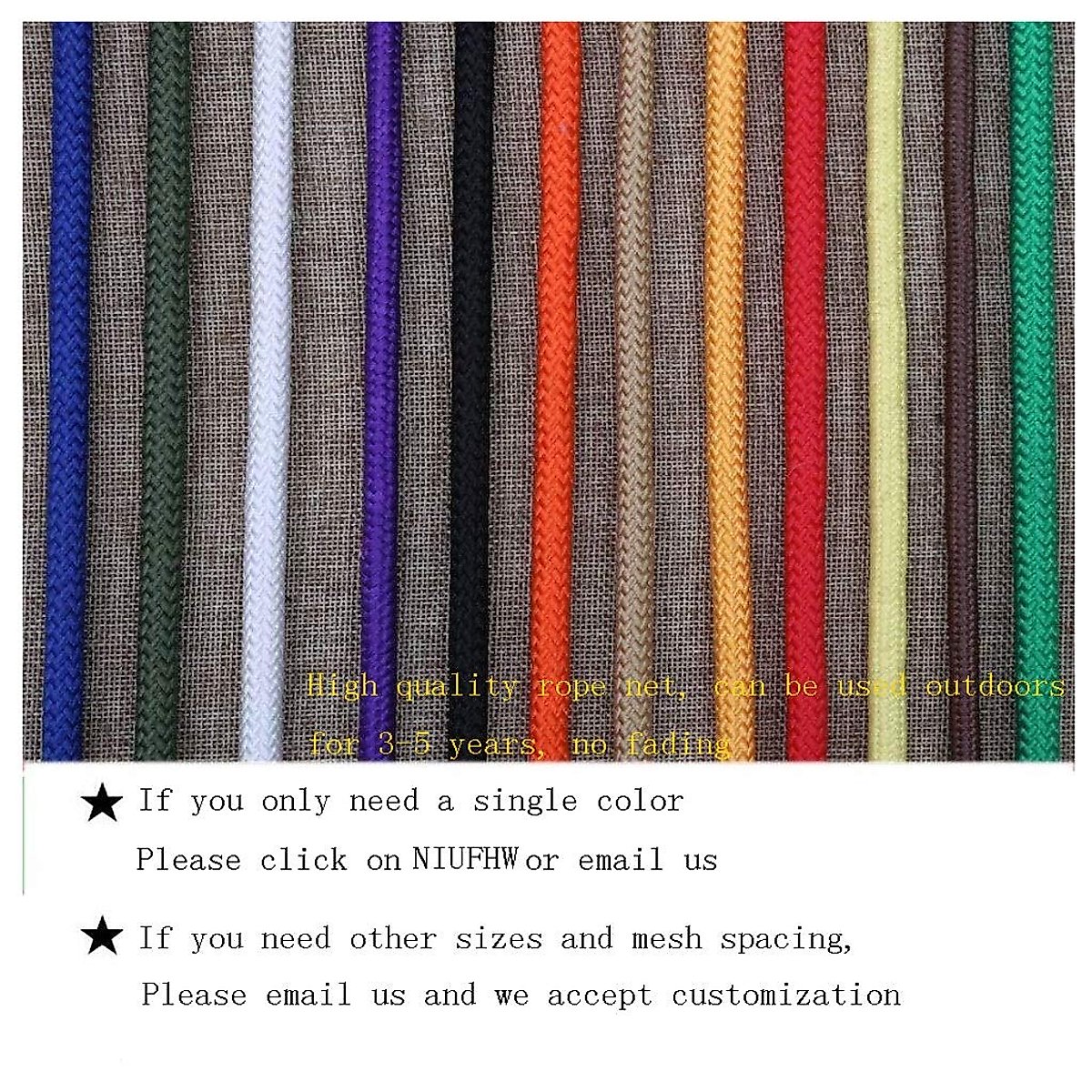 Protective Net Brown Nylon Net, Garden Decoration Net Balcony Safety Net Stairs Children Anti-Fall Net Kindergarten Protective Net Portable Fence Net Can Be Cut 1x2m3m4m (Size : 4 * 5M(13 * 16ft))