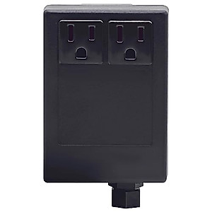 Westbrass RASB-2B3-05 Sink Top Waste Disposal Air Switch and Dual Outlet Control Box, Flush Button, Polished Nickel