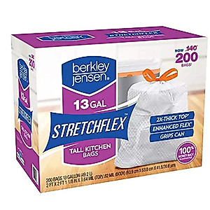 Berkley Jensen 13 Gallon Drawstring Trash Bags, 200 ct.