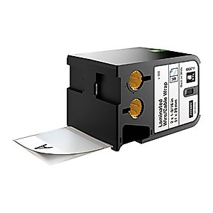 DYMO Laminated Wire Cable Wrap for DYMO XTL Label Makers, Black on White, 2", 1 Roll (1868711)
