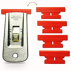 MINISCRAPER Plastic Razor Blades,T-2 Blade 50% Wider 10 Pack