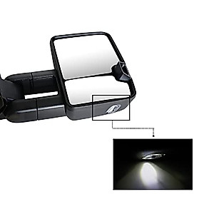 SUPDM Towing Mirrors Compatible for Chevy Silverado Suburban Tahoe GMC Serria Yukon 2003 04 05 2006 Power Heated side mirror w/Turn Signals Lights, Clearance Lamp, Running Light (Set of 2)