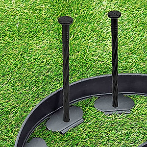 SINJEUN 100 Pack 8 Inch Black Plastic Edging Nail, Spiral Nylon Landscape Anchoring Spikes, Garden Landscape Edging Stakes for Paver Edging, Weed Barrier, Artificial Turf and More