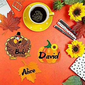 Joy Bang Fall Bulletin Board Decorations, 50 Pcs Autumn Fall Cutouts Pumpkin Leaves Turkey Cutouts for Classroom School Thanksgiving Bulletin Board Decorations Decor