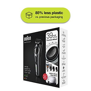 Braun BT 7240,Braun Beard Trimmer for Men BT7240, Cordless & Rechargeable Hair Clipper, Detail Trimmer, Mini Foil Shaver with Gillette ProGlide Razor, Black/Silver Metal, Black/Silver Metal,