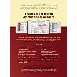 NIV Life Application Study Bible, Third Edition (Hardcover) Tyndale NIV Bible with Updated Notes and Features, Full Text New International Version