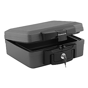 SentrySafe Fireproof and Waterproof Safe Box with Key Lock, Chest Safe for Home with Water-Resistant and Fire-Resistant Security, 0.17 Cubic Feet, 6.1 x 14.3 x 13 Inches, H0100