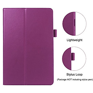 EKVINOR Case for Galaxy Tab A8 10.5” 2022 Release (Model SM-X200/X205/X207), Folio Stand Cover Case for Samsung Galaxy Tab A8 10.5” Tablet 2022 Model, Purple
