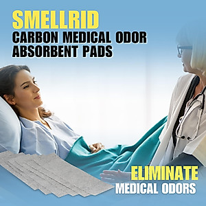 SMELLRID Carbon Medical Odor Absorbent Pads: 6 (4"x16") Gray
