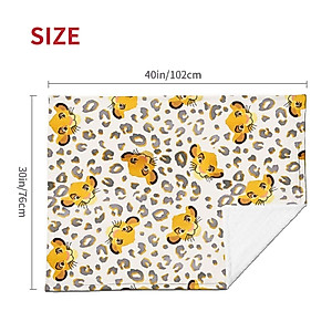 Baby Blanket for Boys Girls Gift-Lion Christmas King Leopard Toddler Blanket Nursery Blanket Nap Blanket for Stroller Outdoor Decor-Super Soft and Warm Crib Blanket for All Seasons Gift 30 X 40 Inch