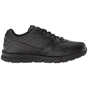 Skechers womens Nampa-wyola Food Service Shoe, Black Polyurethane, 8 US